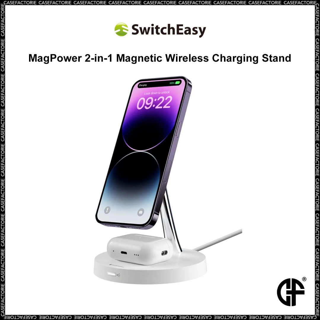 SwitchEasy MagPower 2-in-1 Magnetic Wireless Charging Stand, Mobile ...