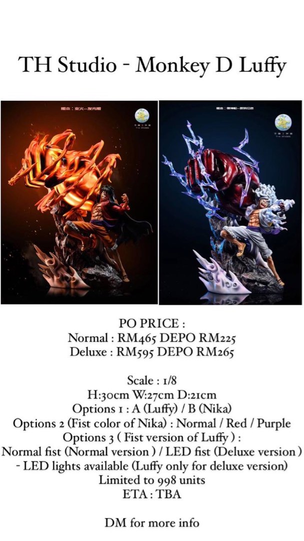 TH Studio - Monkey D Luffy, Hobbies & Toys, Toys & Games on Carousell