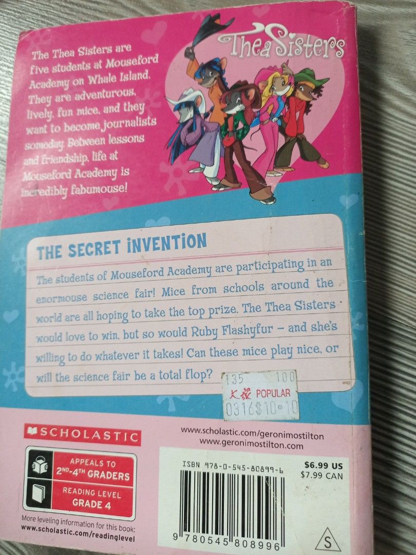 Thea stilton Mouseford academy- the secret invention, Hobbies & Toys ...