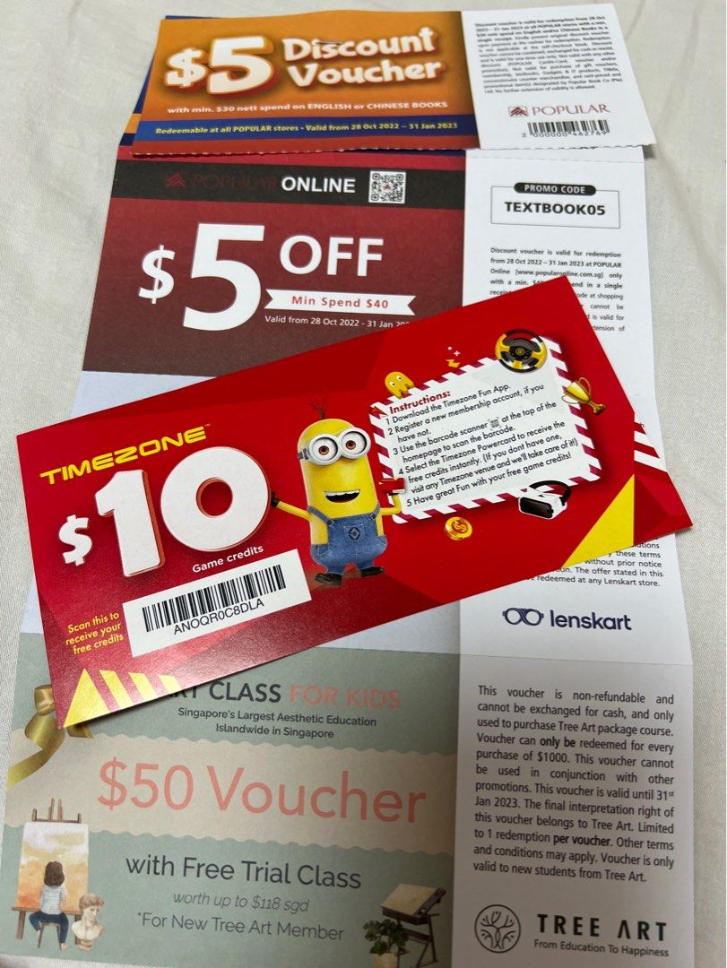 Timezone voucher, Tickets & Vouchers, Vouchers on Carousell