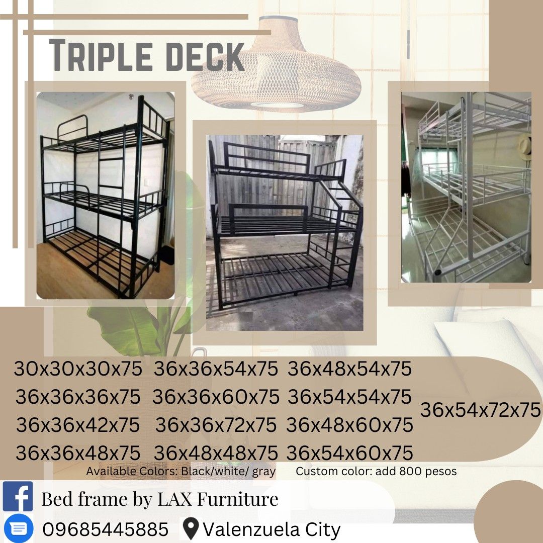 Triple deck, Furniture & Home Living, Furniture, Bed Frames ...