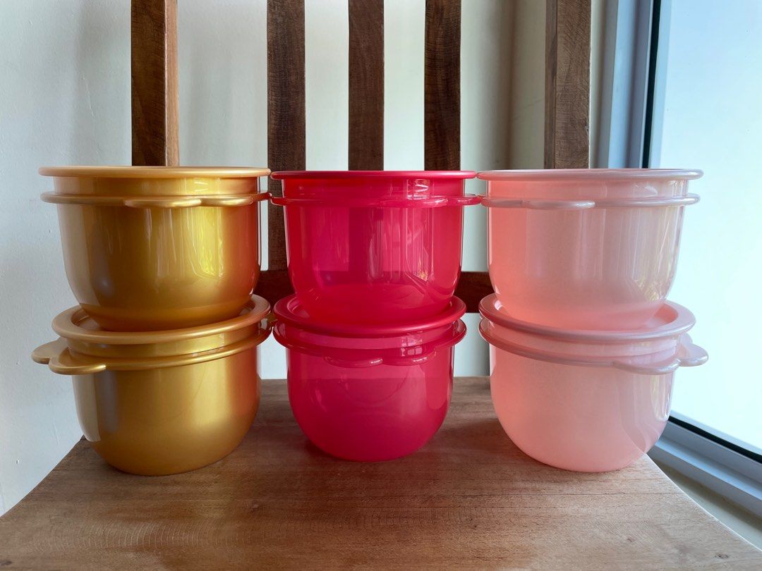 Tupperware one touch bowl 600ml, Furniture & Home Living, Kitchenware ...