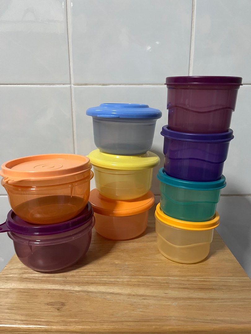 Tupperware Small Round Containers, Furniture & Home Living, Kitchenware ...