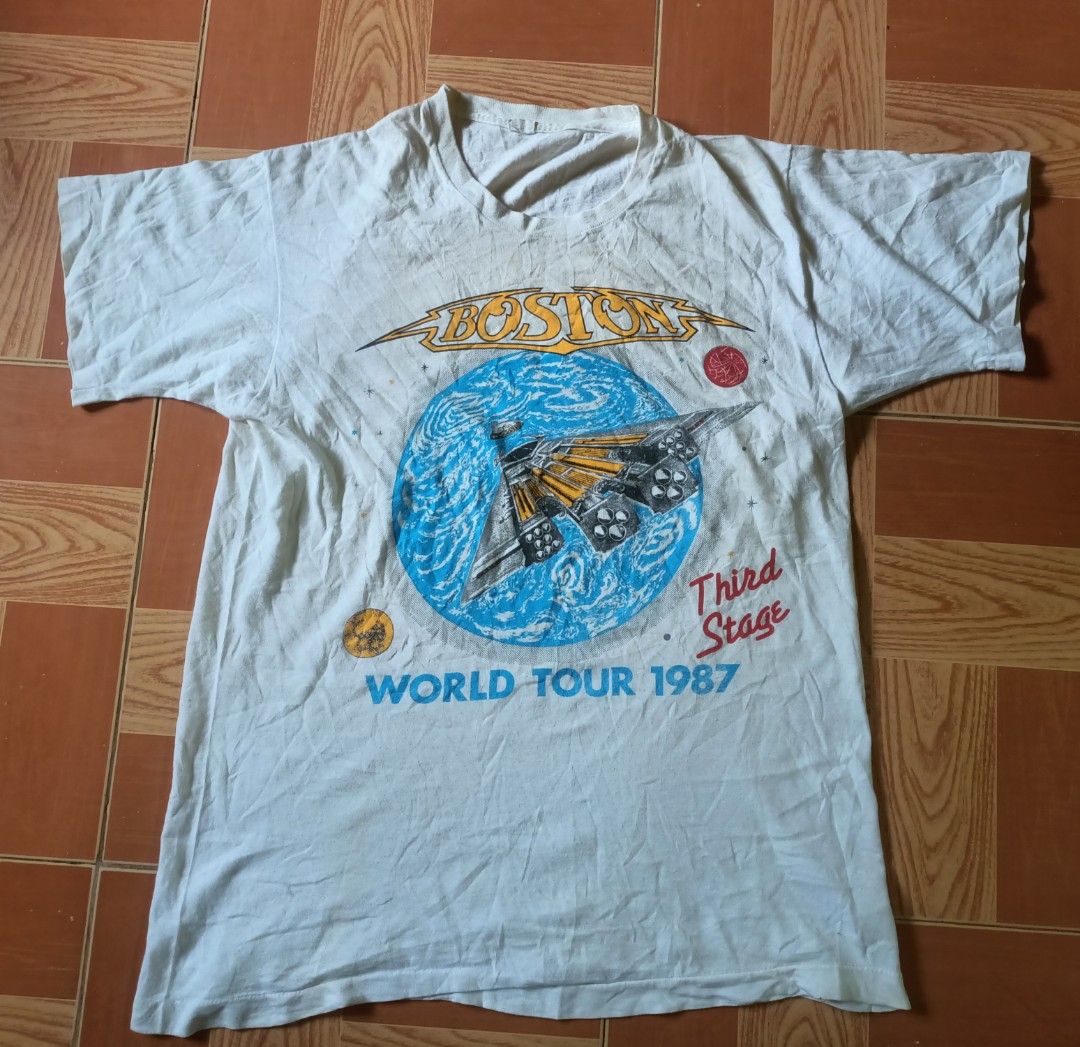 Vintage Boston Band tour shirt 1987, Men's Fashion, Tops & Sets ...