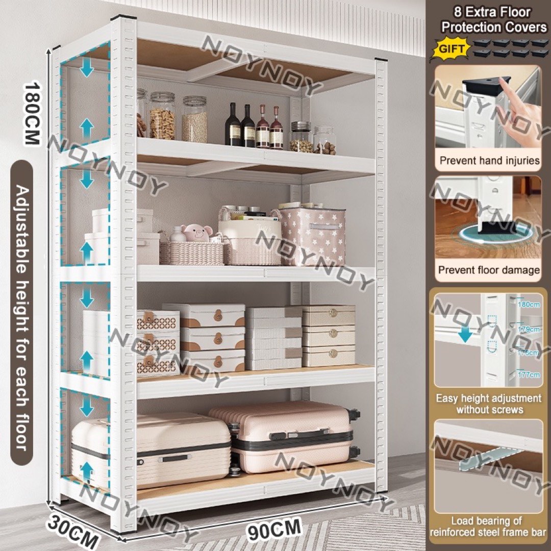 White Shelves Rack, Furniture & Home Living, Furniture, Shelves ...