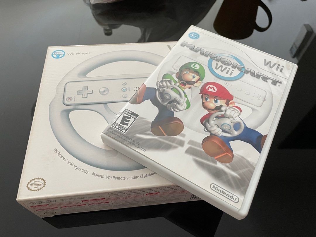 Wii Wheel & Mario Kart Game, Video Gaming, Video Games, Nintendo on ...