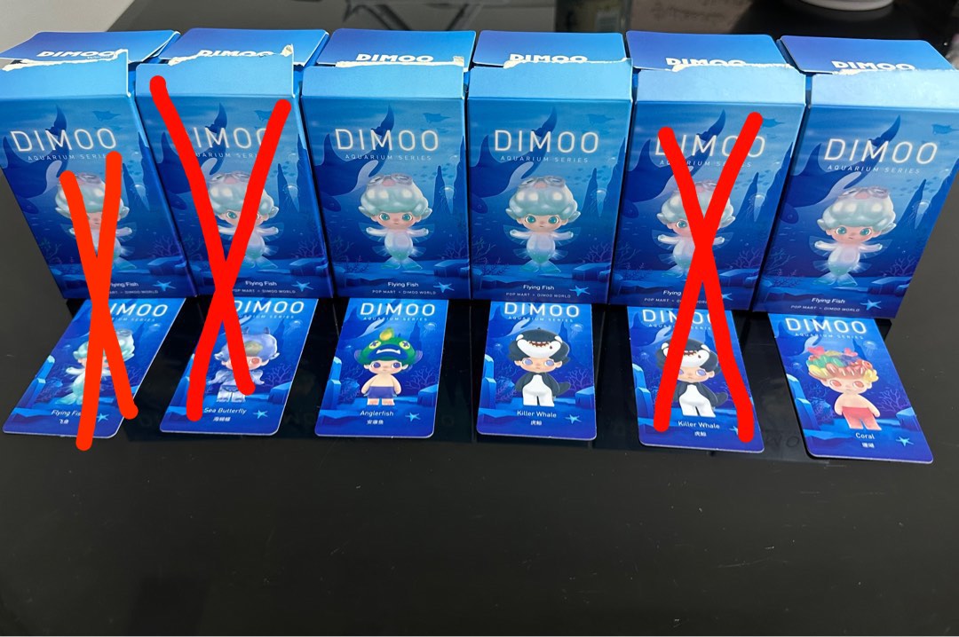 WTT/WTS Popmart Dimoo Aquarim coral , killer whale, Anglerfish , Sea ...