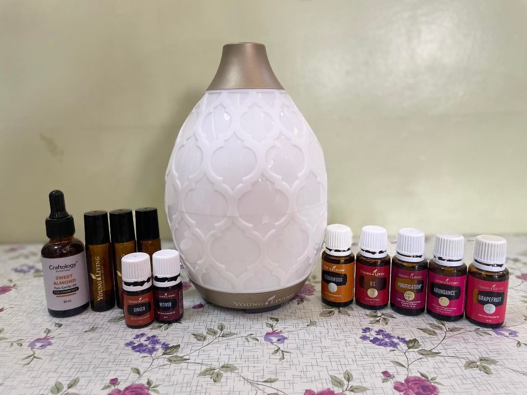 Young Living Diffuser with Essential Ois, Furniture & Home Living, Home ...