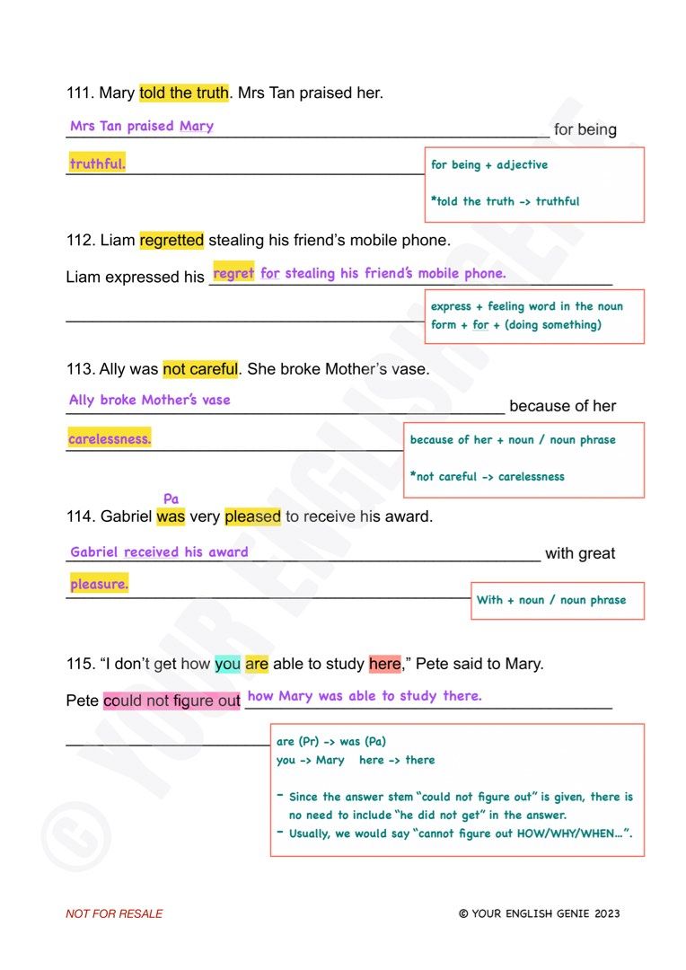 150 Synthesis Practice Questions + A Fully Annotated Answer Key (PSLE ...