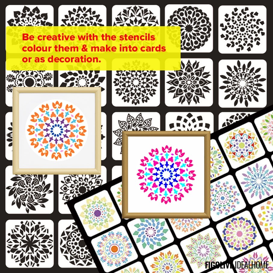 12 / 24 pcs Pack Drawing Stencil templates for painting / Stencil ...