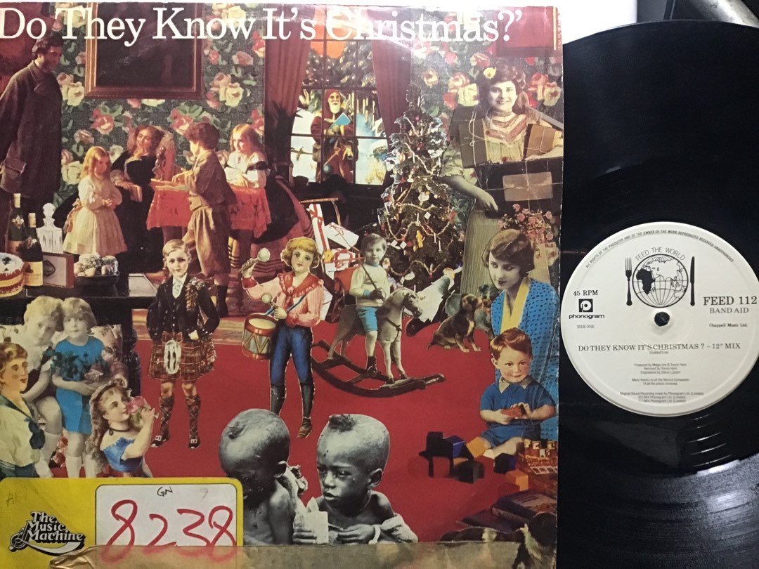 12 INCH Band Aid - Do They Know It’s Christmas? OOP VINYL RECORD Anubis 12” Single Piring Hitamp ...