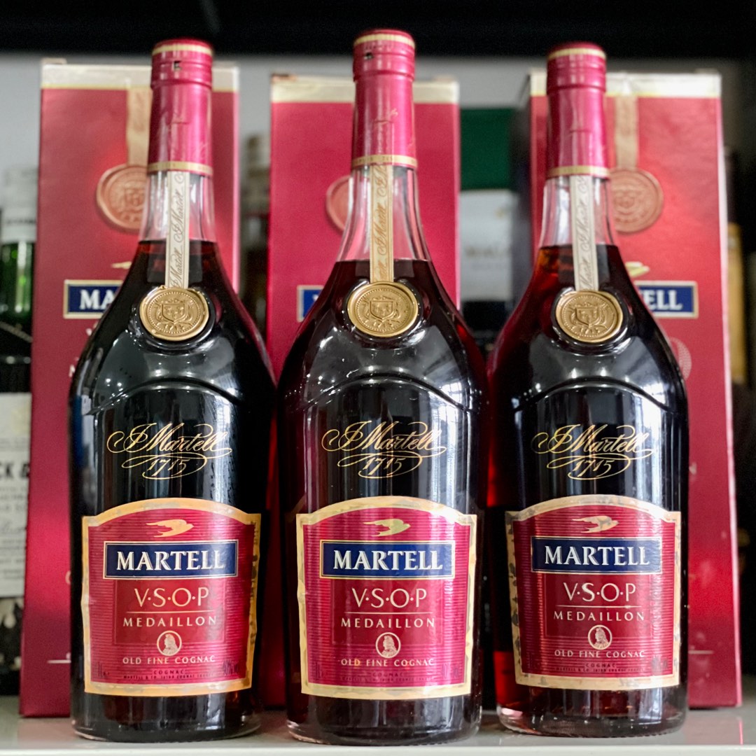 1L Martell VSOP cognac Medallion Blend Red Barrel w box 1000ml, Food & Drinks, Beverages on ...