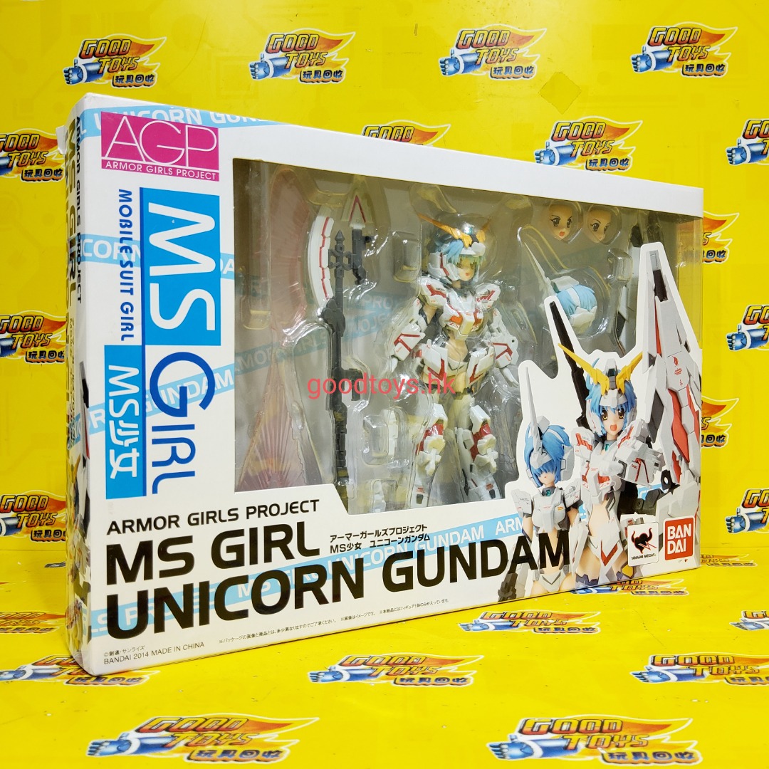 中古已開封 BANDAI 高達 裝甲少女 MS少女 ARMOR GIRLS PROJECT AGP MS GIRL UNICORN GUNDAM, 興趣及遊戲, 玩具 & 遊戲類 ...