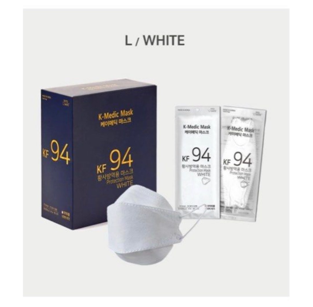 韓國製 K-Medic 三層 KF94 獨立包裝, 健康及營養食用品, 口罩、面罩 - Carousell