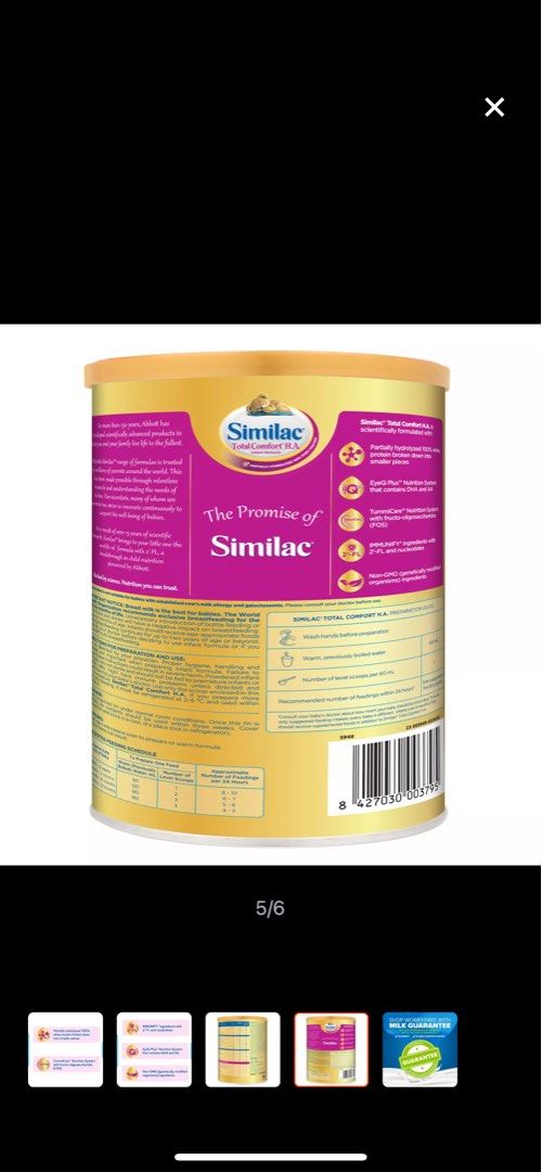 Abbott Similac Total Comfort H.A. 2-FL Stage 1 Infant Formula 820g ...