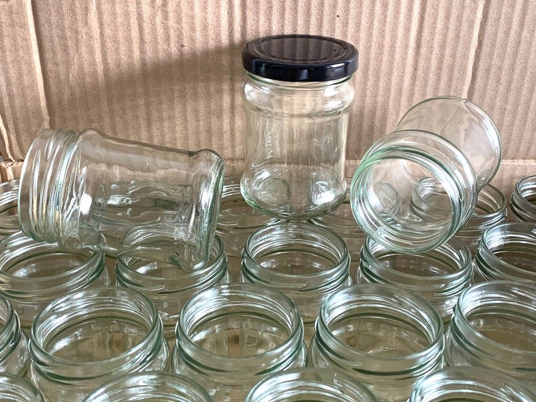 Airtight glass bottle/jar condiments (200ml), Furniture & Home Living ...
