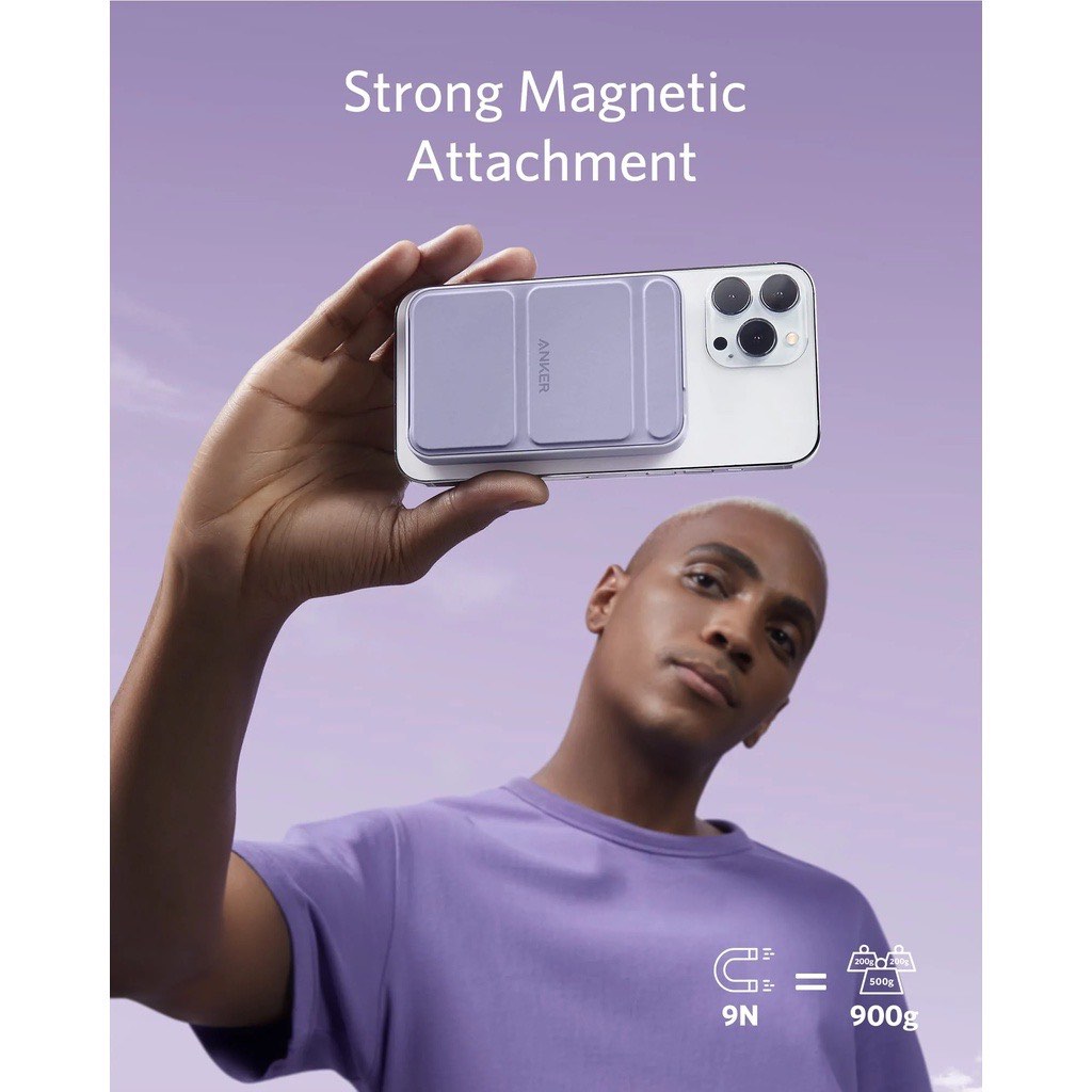 Anker Mag Go Maggo 622 5000maH Magsafe powerbank Lavender, Mobile ...