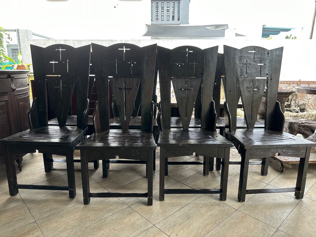 Antique Monastery High chair, Furniture & Home Living, Furniture ...