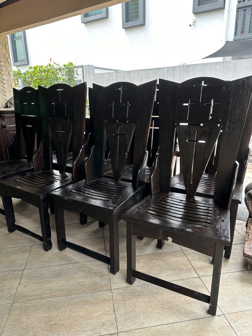 Antique Monastery High chair, Furniture & Home Living, Furniture ...