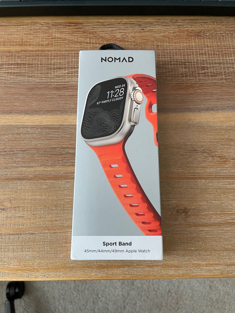 Apple Watch Ultra Orange Sport Band, Mobile Phones & Gadgets, Wearables ...