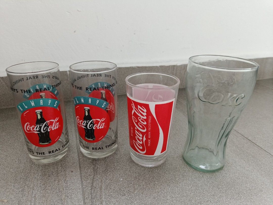 Assorted Coca Cola Glass Cups, Furniture & Home Living, Kitchenware ...