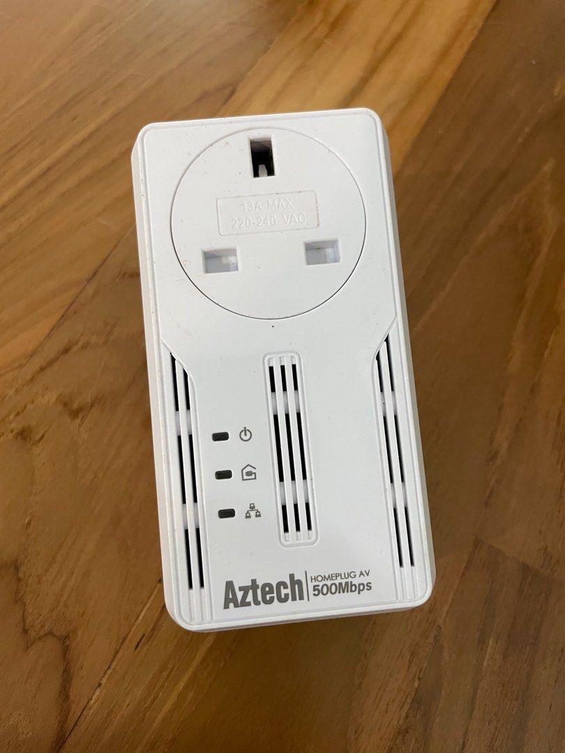 Aztech HomePlug AV500 Pass Thru Ethernet Adapter, Computers & Tech ...