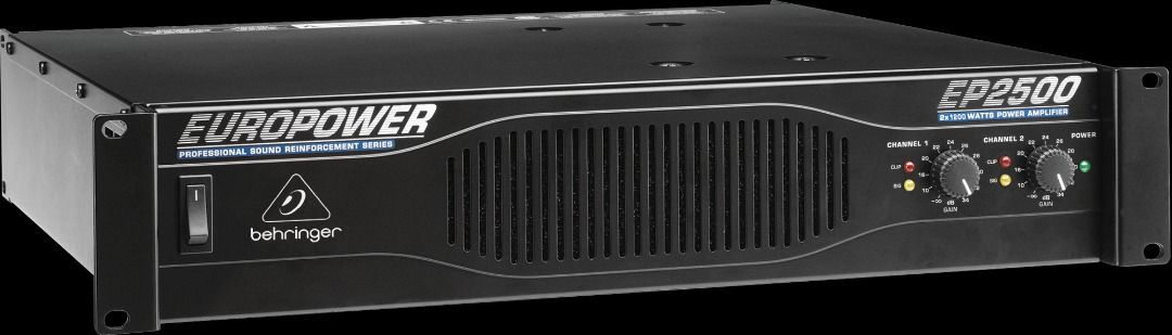 Behringer Europower EP2500 2 x 1200-Watt Power Amplifier, Audio ...