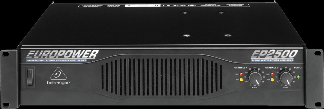 Behringer Europower EP2500 2 x 1200-Watt Power Amplifier, Audio ...