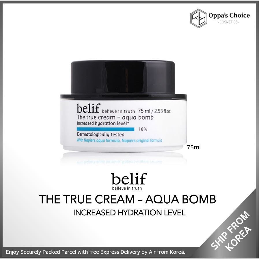 BELIEF THE TRUE CREAM Aqua Bomb Moisturizer 75ml, Beauty & Personal ...