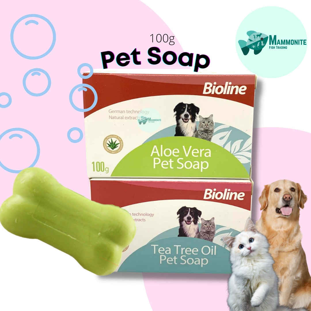 Bioline Pet Soap Tea Tree Aloe Vera Cats Dogs 100g, Pet Supplies ...