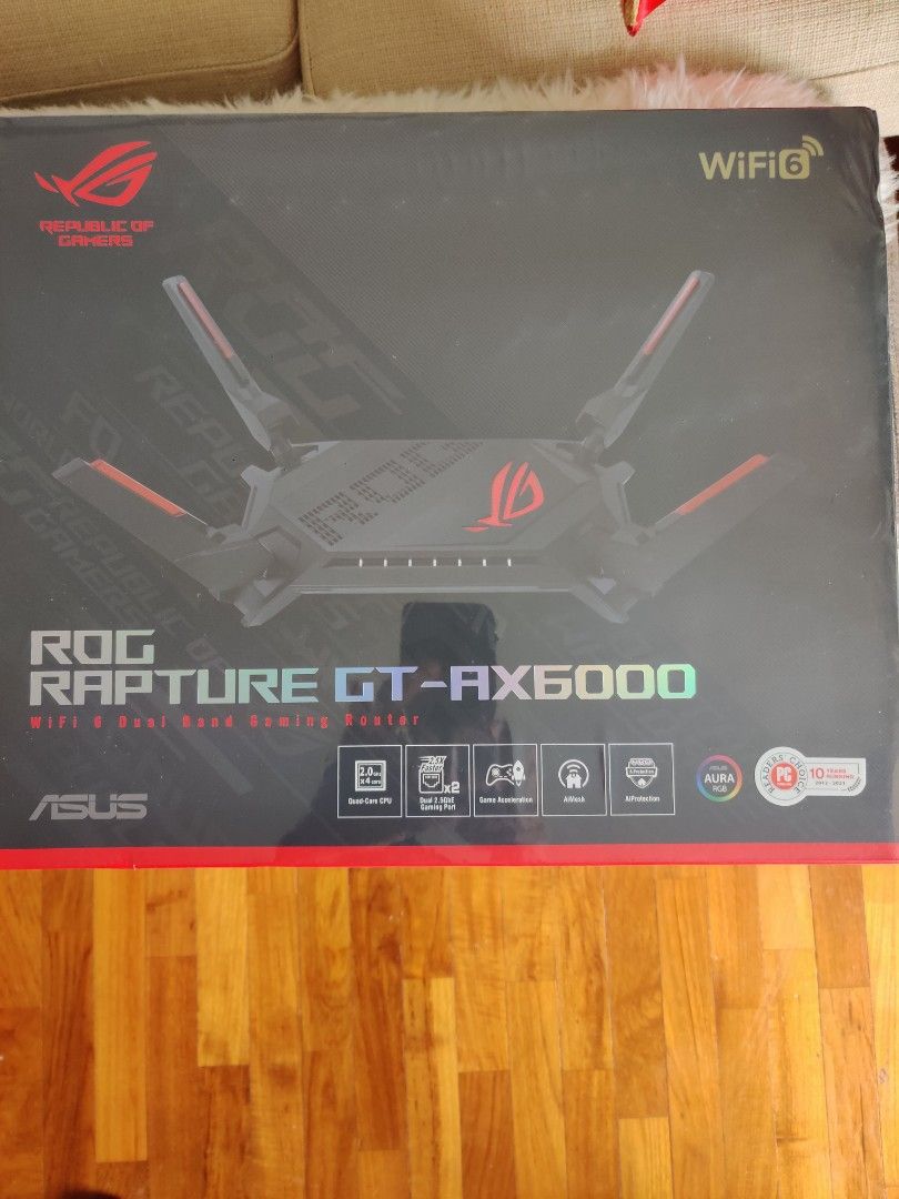 BNIB ASUS ROG RAPTURE GT-AX6000 GAMING ROUTER, Computers & Tech, Parts ...