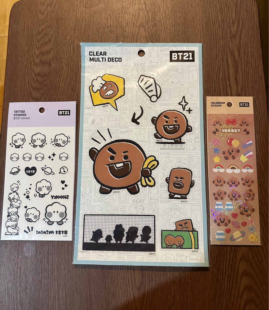 BT21 Shooky sticker set, Hobbies & Toys, Memorabilia & Collectibles, K ...