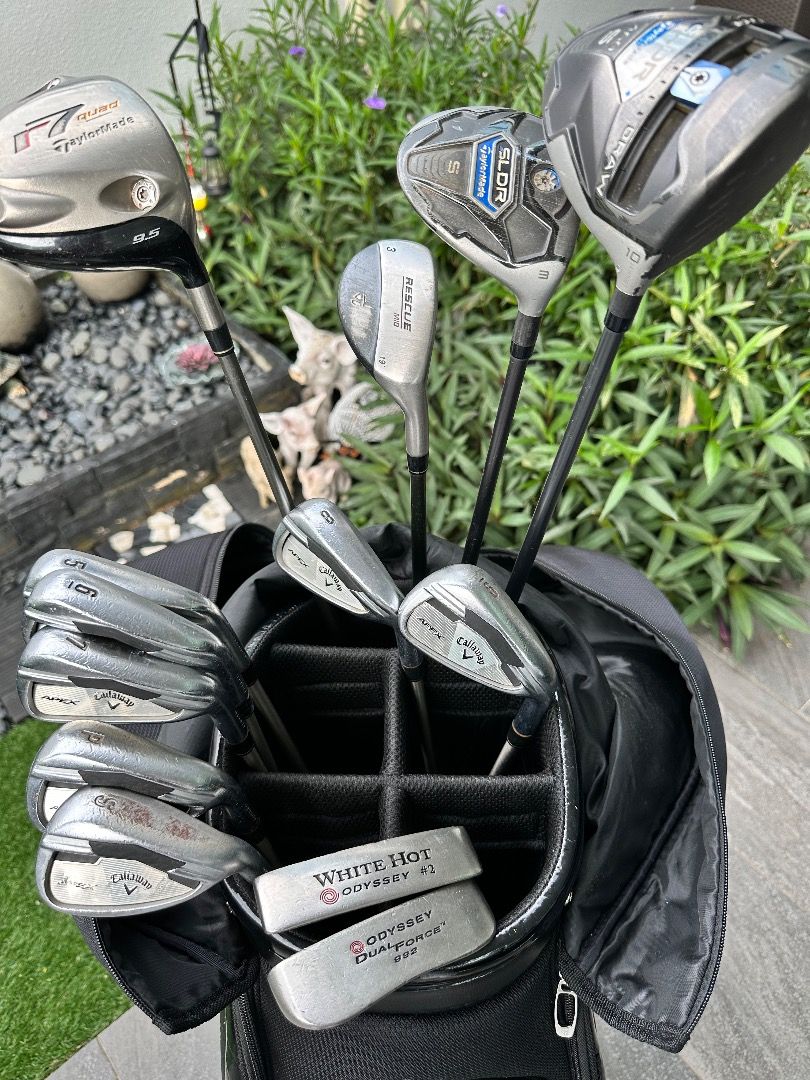 Callaway Apex 16, Drivers, 3W, Hybrid and Putter plus Taylor Made Golf Bag, Sports Equipment ...