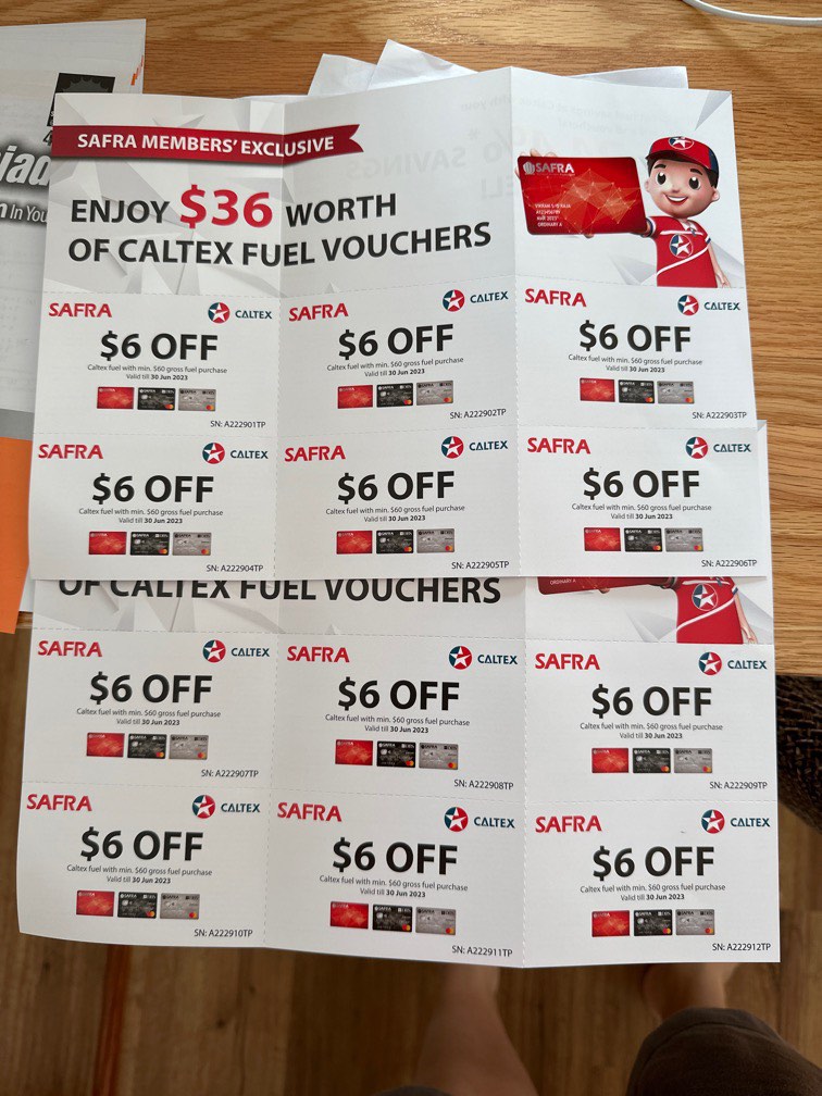 Caltex vouchers, Tickets & Vouchers, Vouchers on Carousell