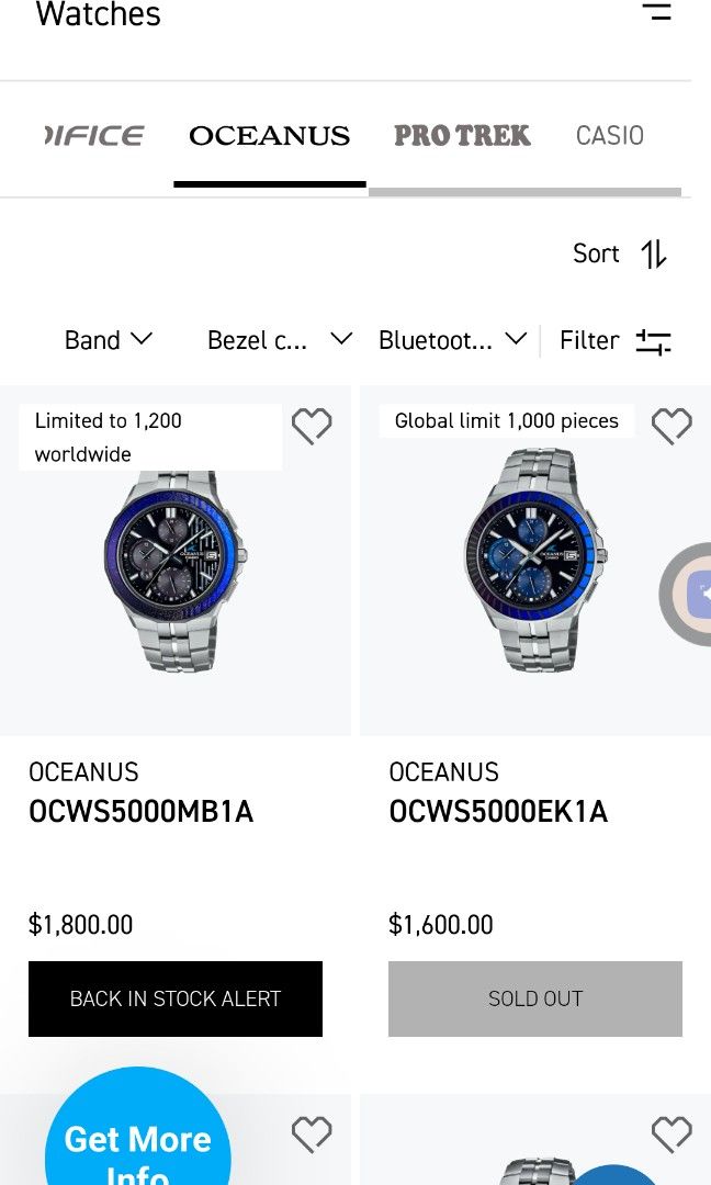 Casio Oceanus S5000 Watch, Luxury, Watches on Carousell