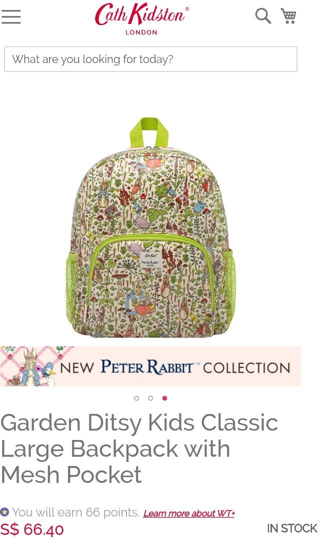 Cath Kidston Peter Rabbit - Garden Ditsy Kids Classic Large Backpack ...