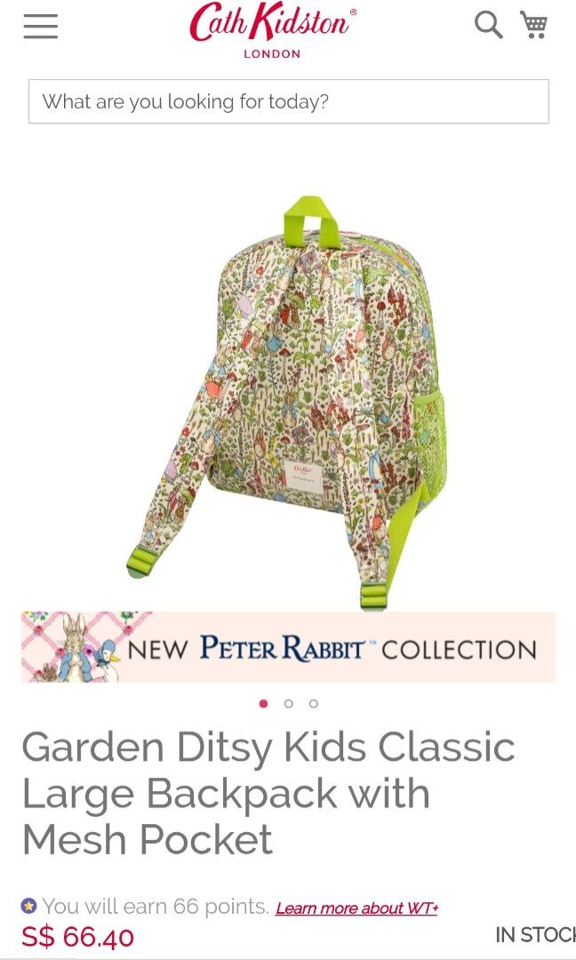 Cath Kidston Peter Rabbit - Garden Ditsy Kids Classic Large Backpack ...