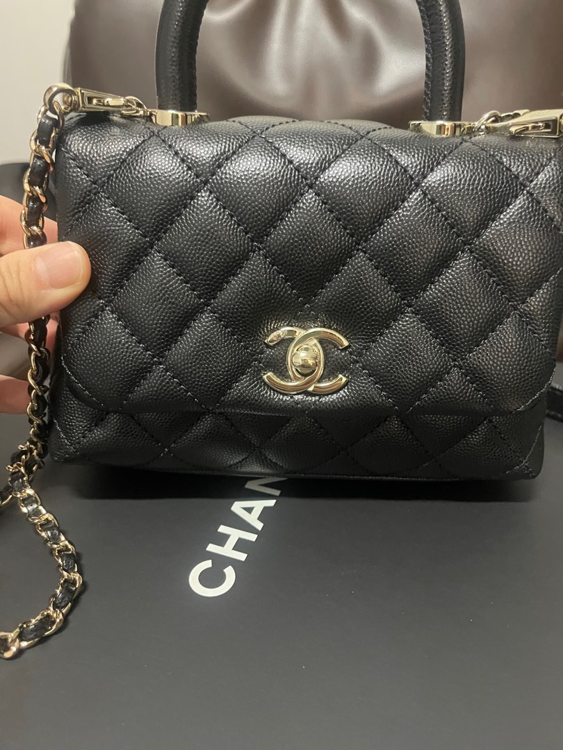 Chanel mini coco handle, 名牌, 手袋及銀包 - Carousell
