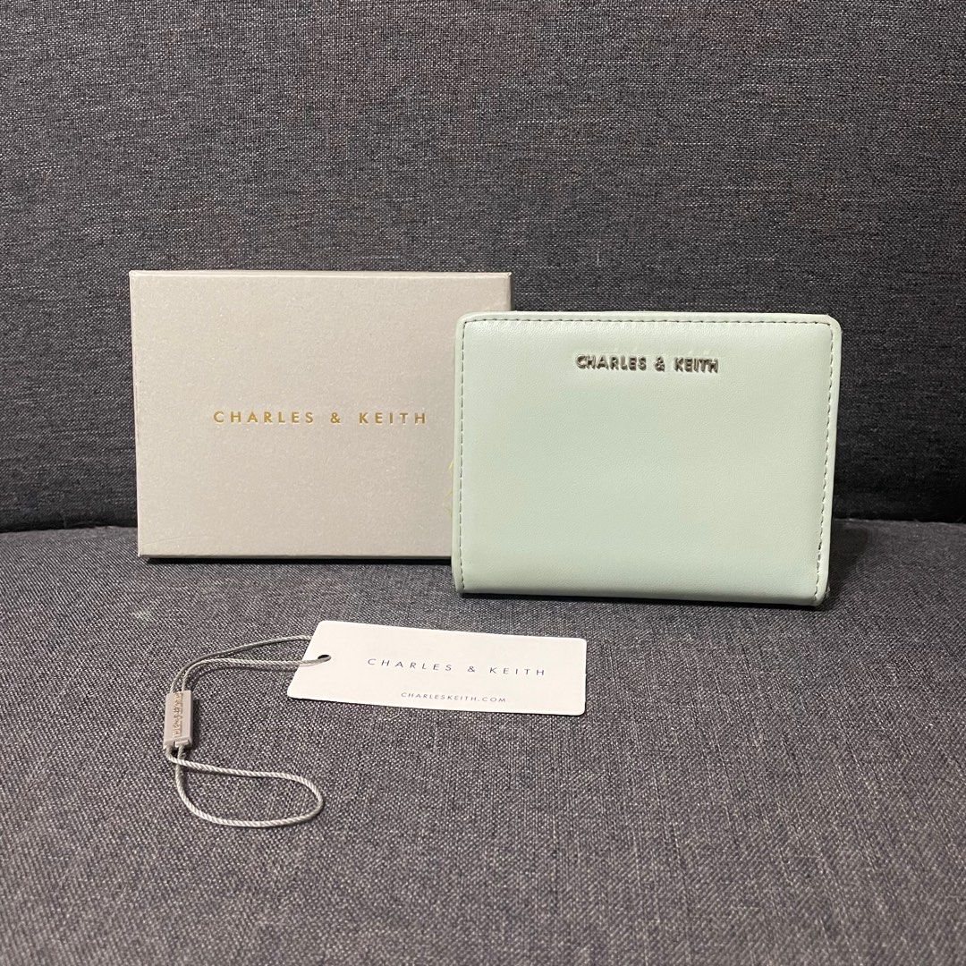 Charles and Keith Bifold Wallet in Mint Green, Women's Fashion, Bags ...