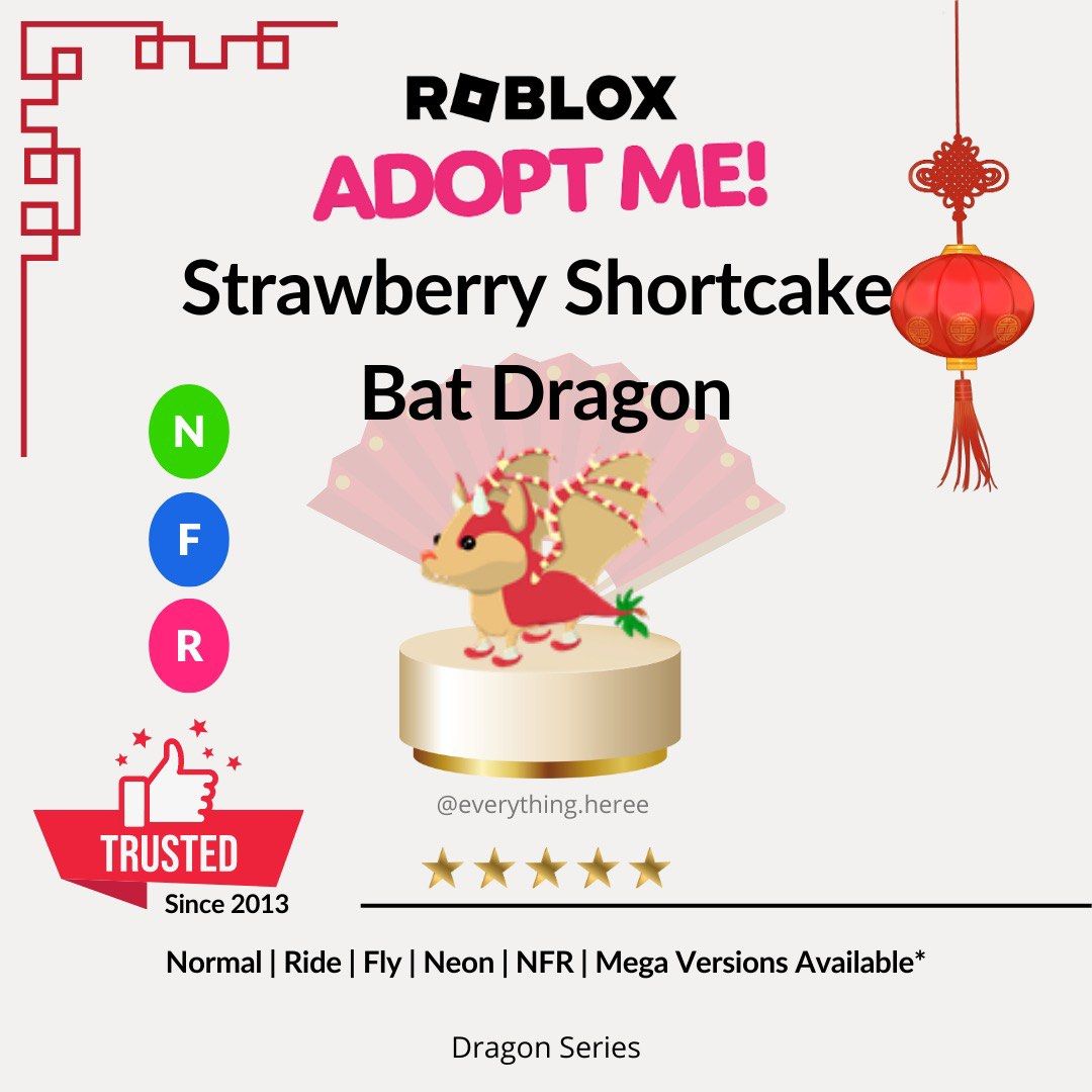 CHEAP ADOPT ME ROBLOX DRAGONS COLLECTION ( Ancient dragon, Strawberry ...