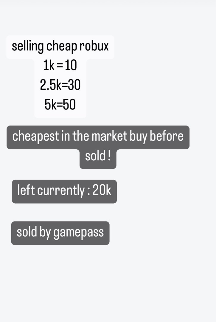 cheap robux, Video Gaming, Video Games, Others on Carousell