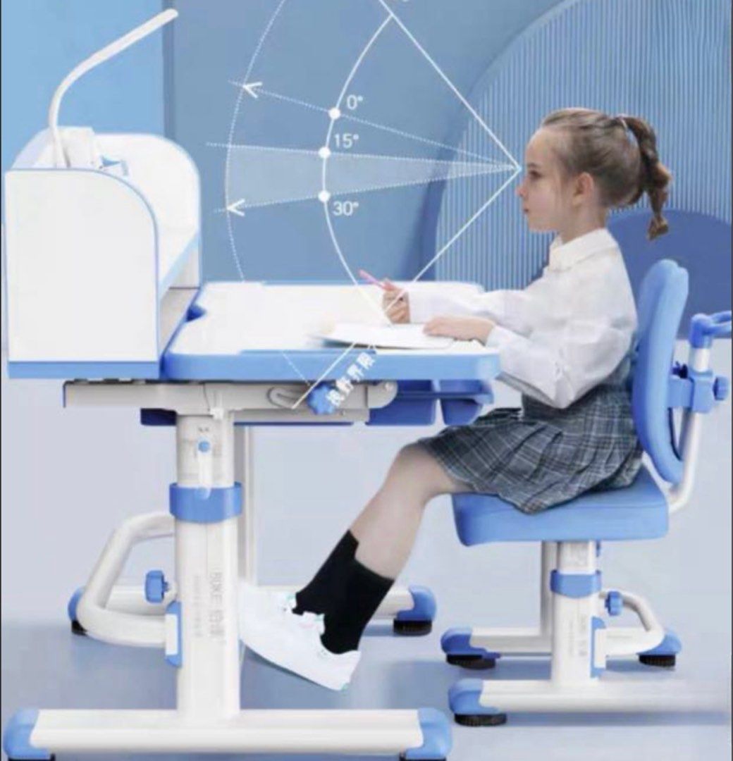 Children Ergonomic Adjustable Study Table and Chair, Babies & Kids ...