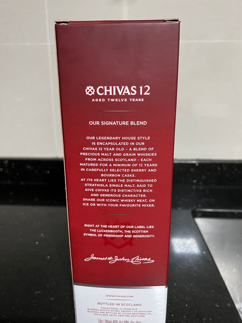 Chivas, Food & Drinks, Alcoholic Beverages on Carousell