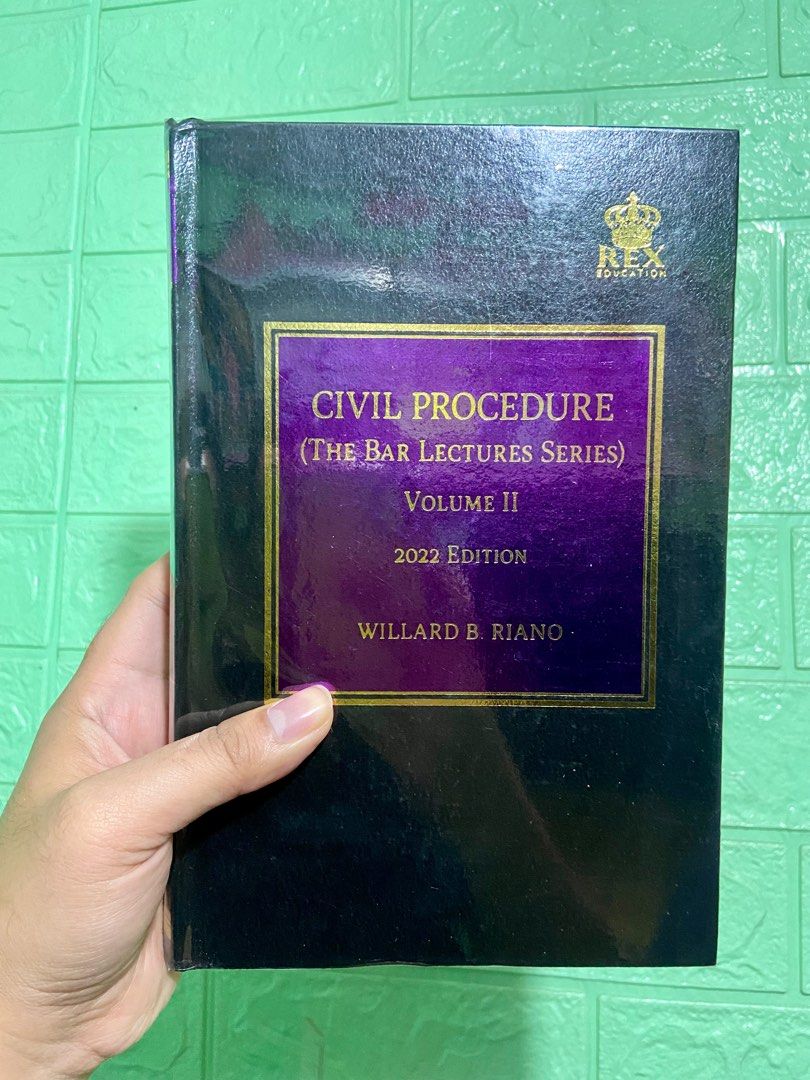 Civil Procedure Volume II - 2022 edition - Willard Riano, Hobbies & Toys, Books & Magazines ...