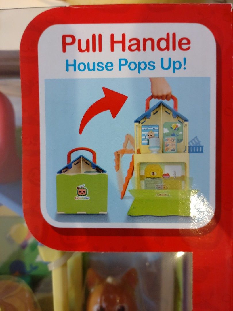 Cocomelon - Deluxe Pop N' Play House Playset, 興趣及遊戲, 玩具 & 遊戲類 - Carousell