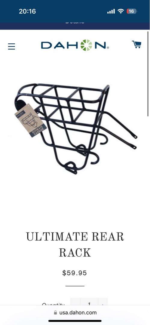 Dahon Ultimate Rack and Stash Box, Sports Equipment, Bicycles & Parts ...