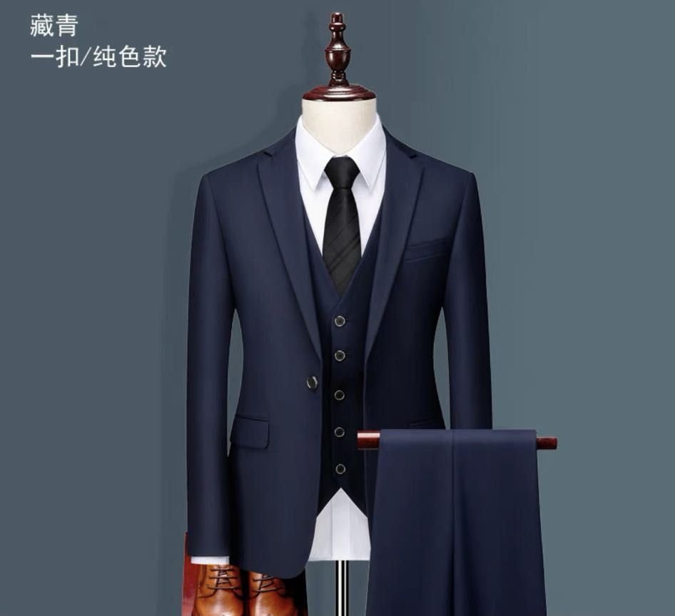 Dark Navy Blue Suit - Jacket and Pants, Men's Fashion, Coats, Jackets ...