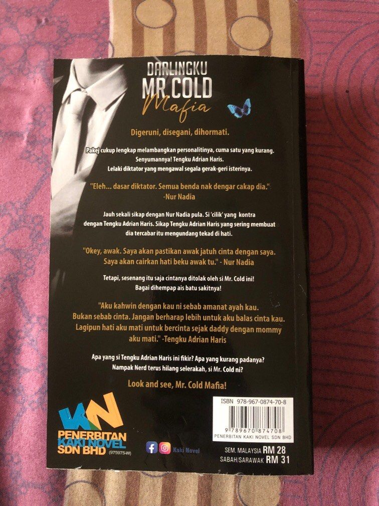 Darlingku Mr. Cold Mafia by Shadhia, Hobbies & Toys, Books & Magazines, Storybooks on Carousell