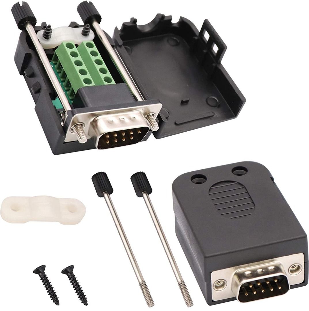 免焊DB9 Adaptor 可選公頭或母頭 DB9 Serial Port Free Welding RS232 Connector Male ...
