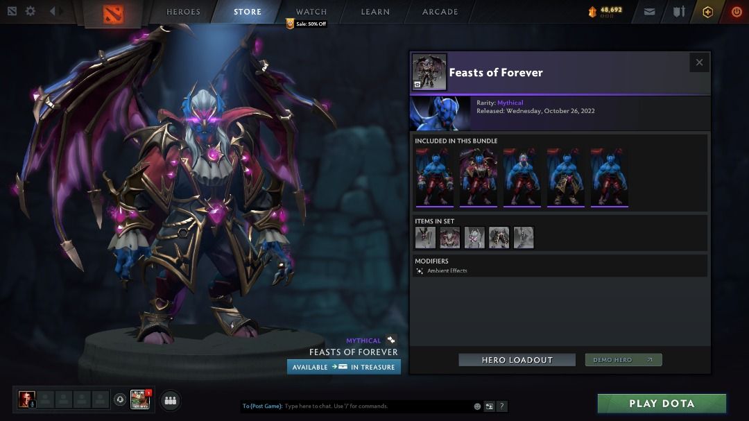 (Dota 2) Night Stalker - Feasts of Forever - Diretide 2022 Collector’s ...